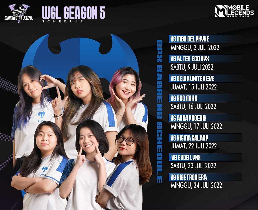 Jadwal Pertandingan WSL Season 5 Mobile Legends (ML) – Esportsku