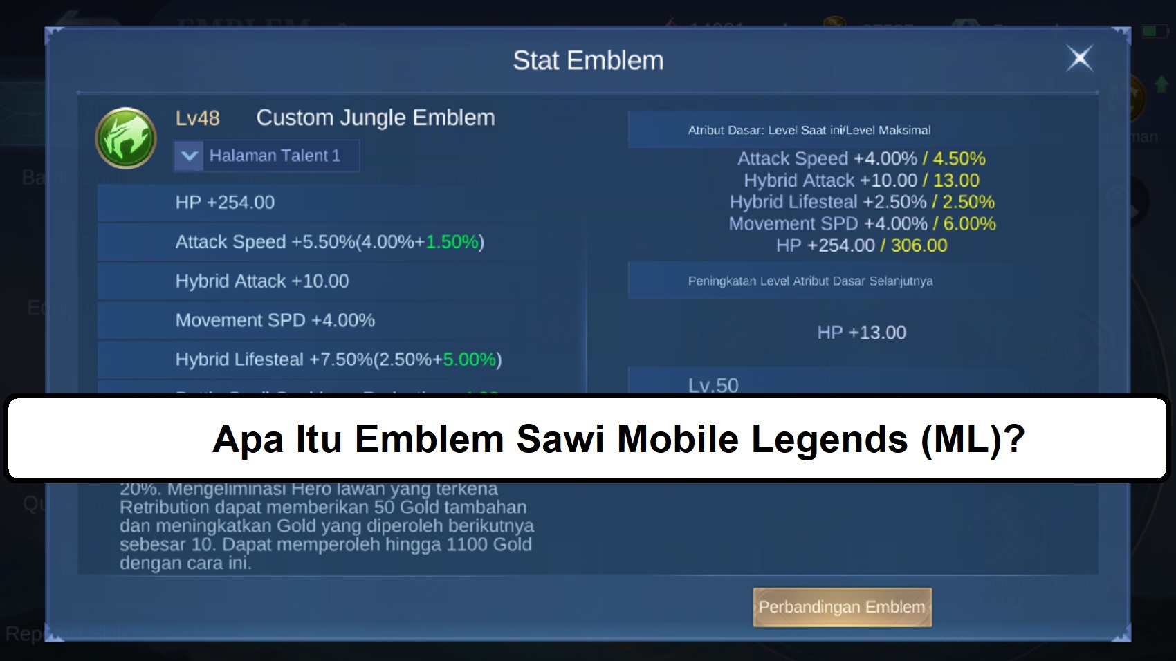 Apa Itu Emblem Sawi Mobile Legends (ML)? – Esportsku