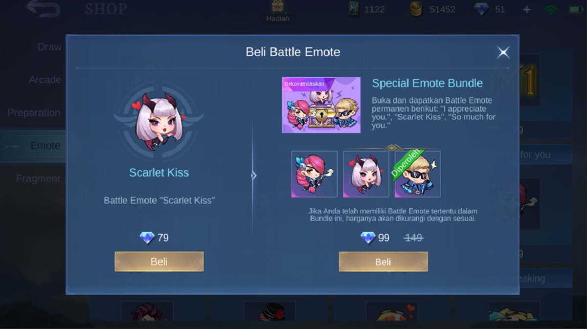 Cara Dapatkan Battle Emote Scarlet Kiss Mobile Legends (ML) – Esportsku
