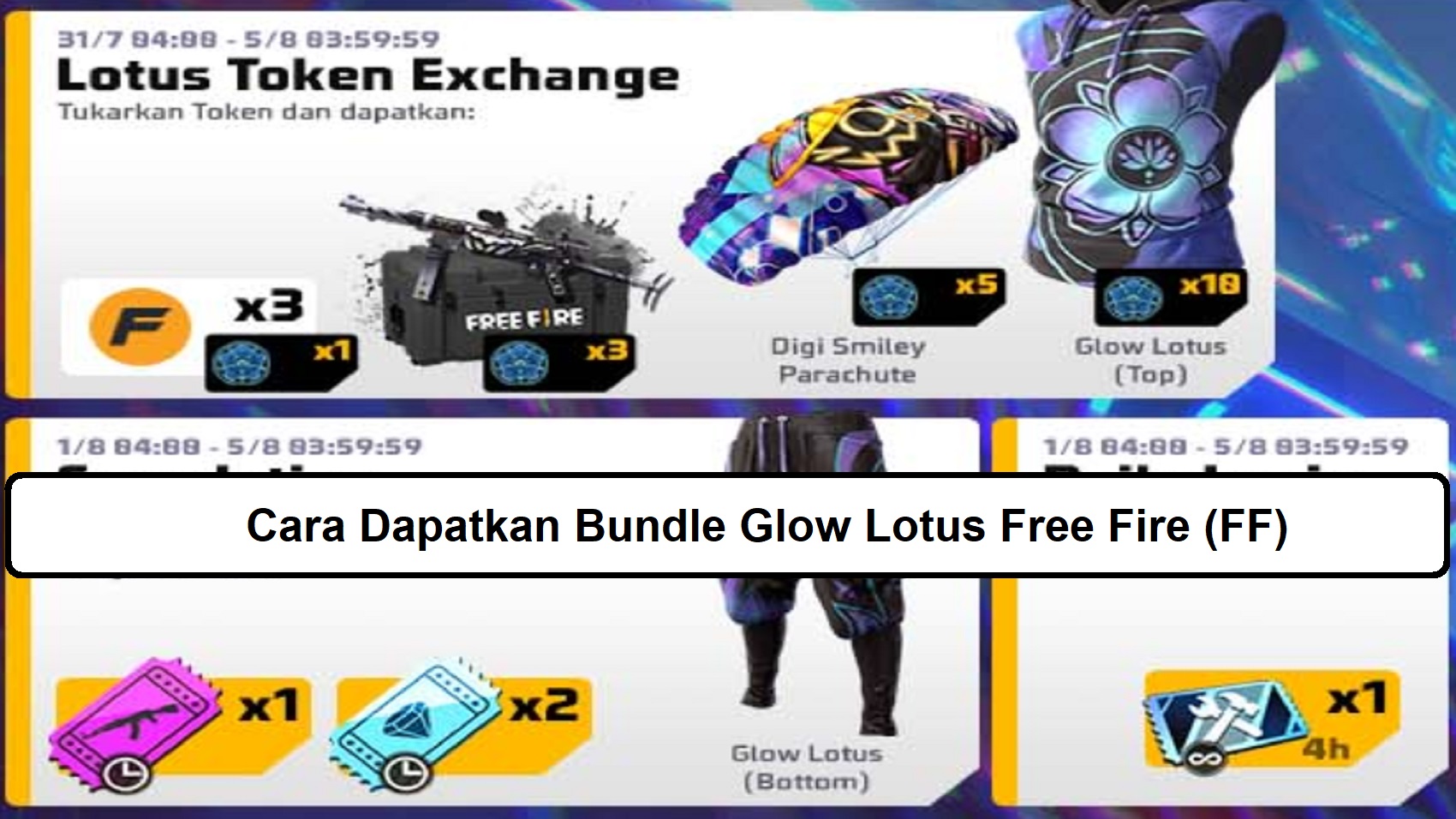 Cara Dapatkan Bundle Glow Lotus Free Fire (FF) – Esportsku