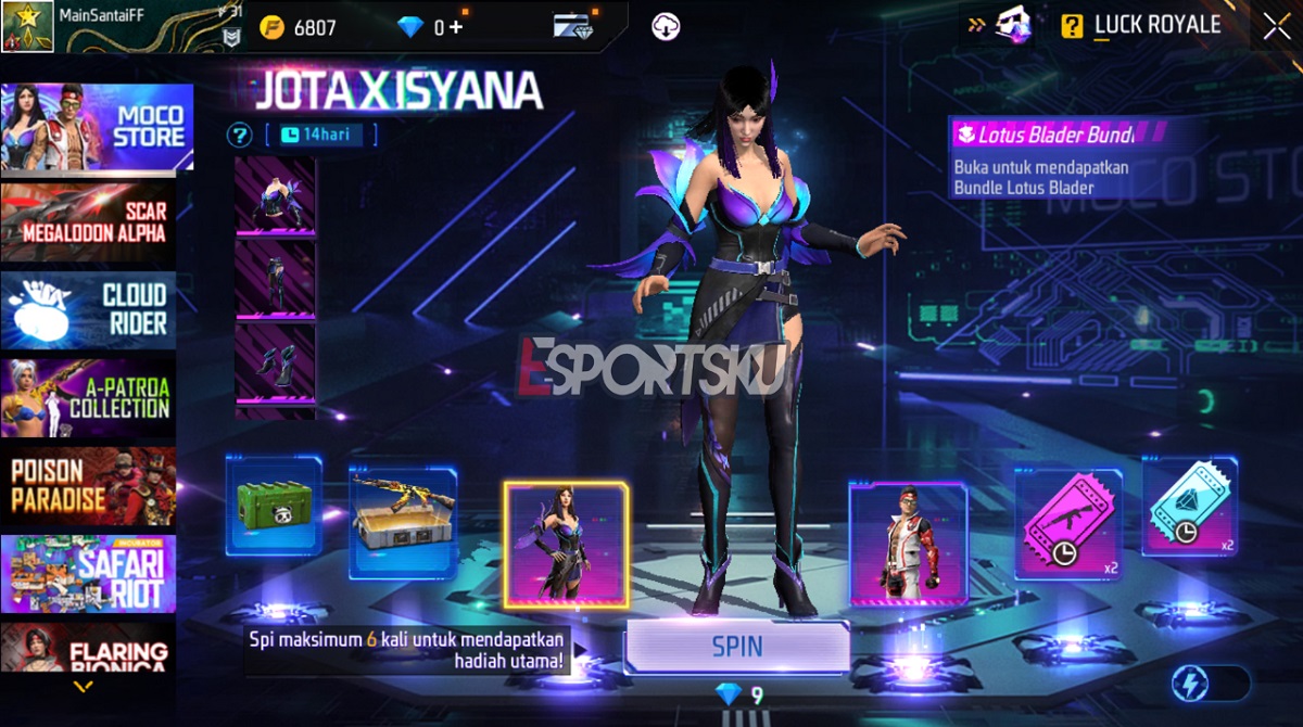 Cara Dapatkan Bundle Lotus Blader Free Fire (FF) – Esportsku