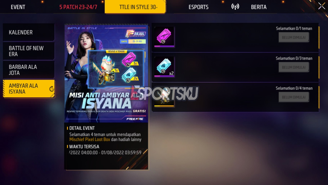 Cara Dapatkan Mischief Pixel Loot Box Free Fire (FF) – Esportsku