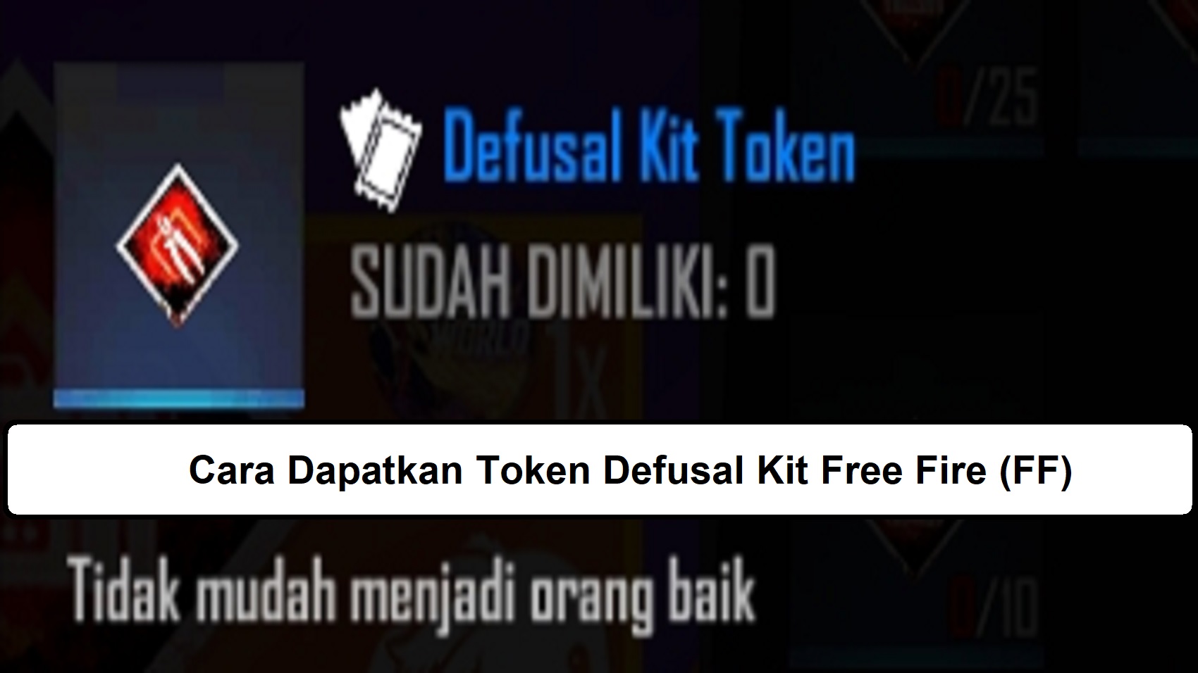 Cara Dapatkan Token Defusal Kit Free Fire (FF) – Esportsku