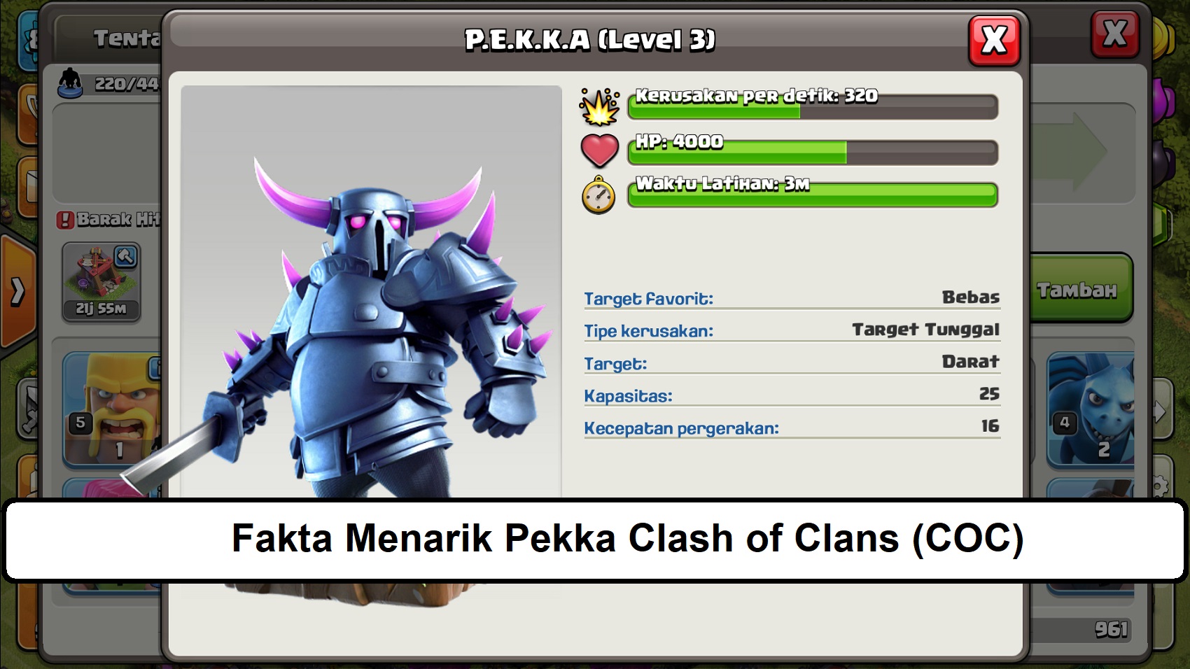 5 Fakta Menarik Pekka Clash of Clans (COC) – Esportsku