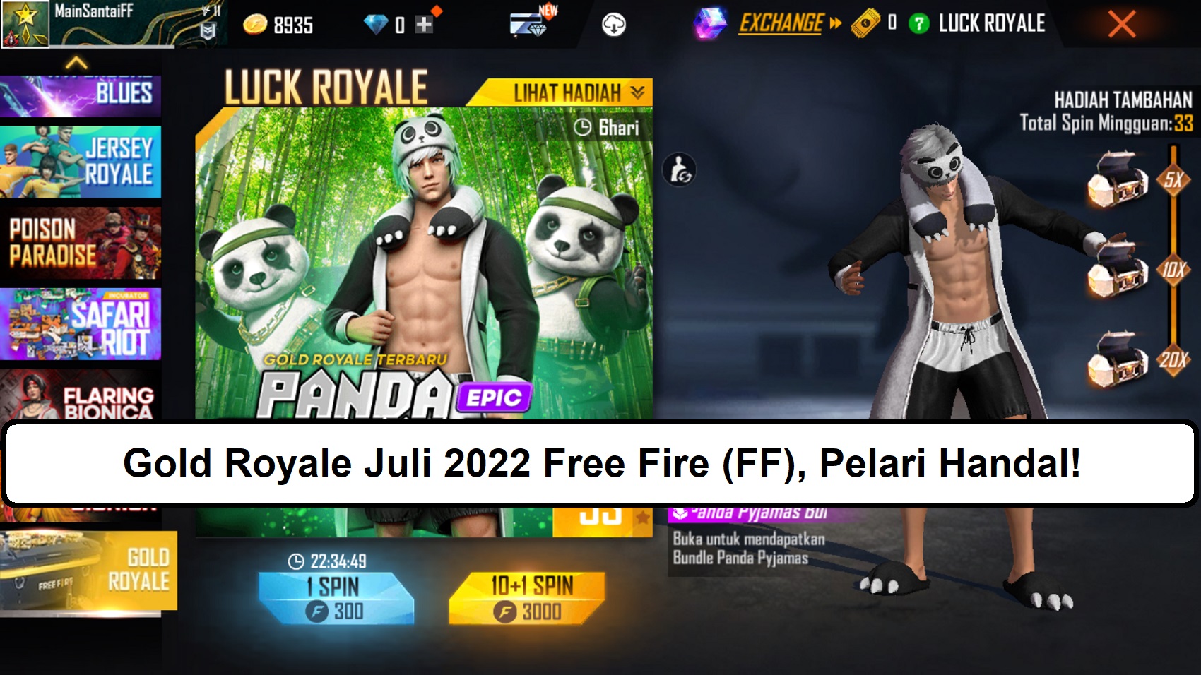 Gold Royale FF Juli 2022, Pelari Free Fire Handal! – Esportsku