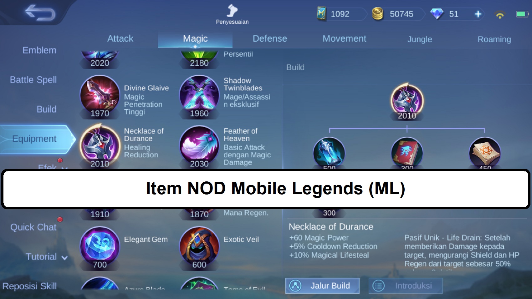 Item NOD Mobile Legends (ML) – Esportsku