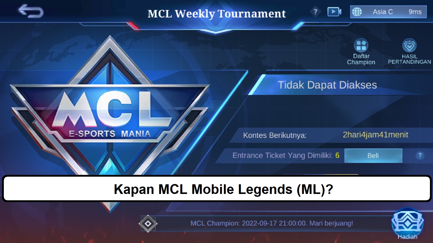 Kapan MCL Mobile Legends (ML)? – Esportsku