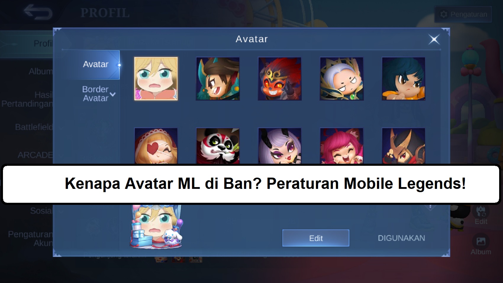 Kenapa Avatar ML di Ban? Peraturan Mobile Legends! – Esportsku