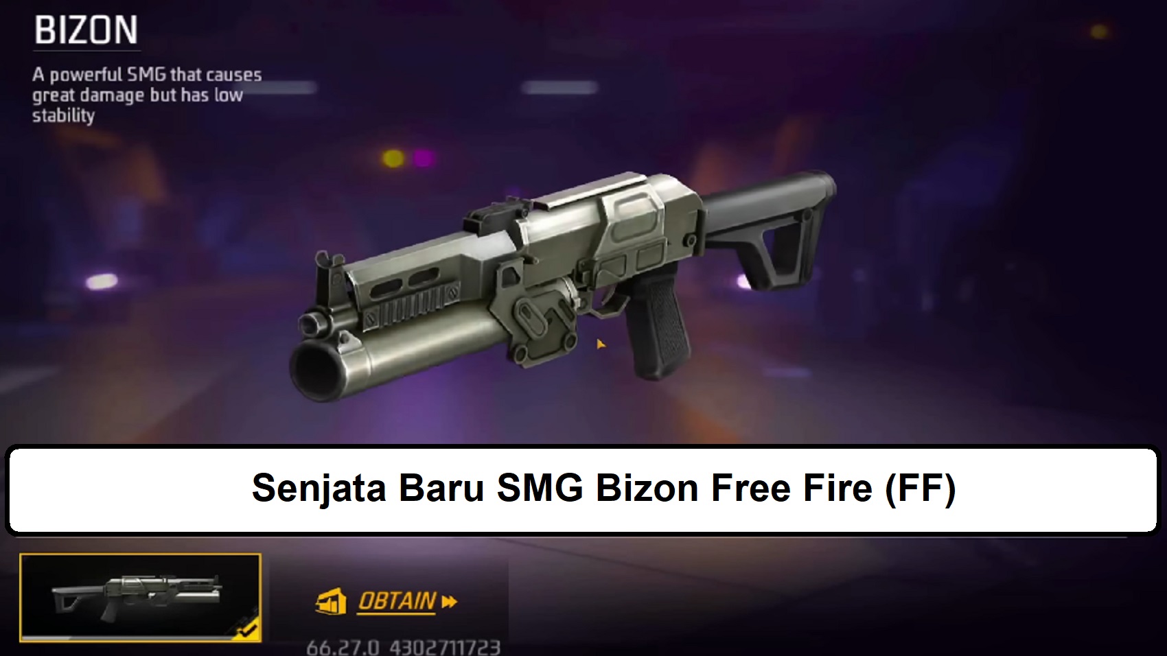 Senjata Baru SMG Bizon Free Fire (FF) – Esportsku