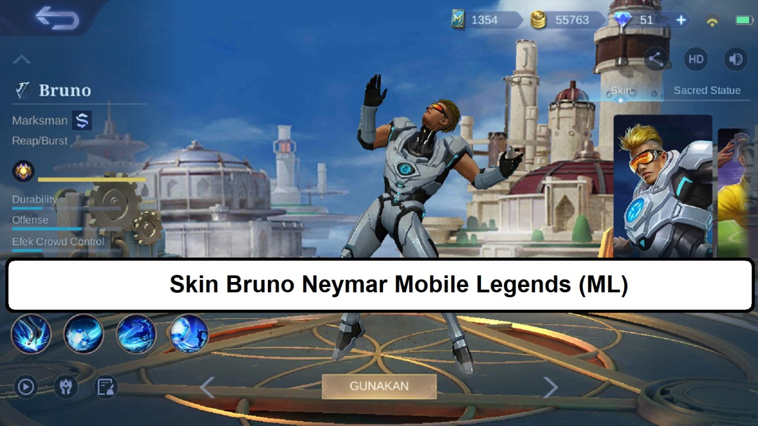 Skin Bruno Neymar Mobile Legends (ML) – Esportsku
