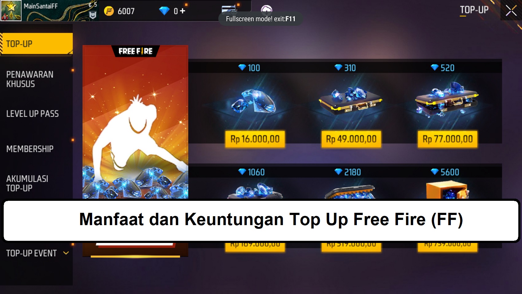 8 Manfaat dan Keuntungan Top Up Free Fire (FF) – Esportsku