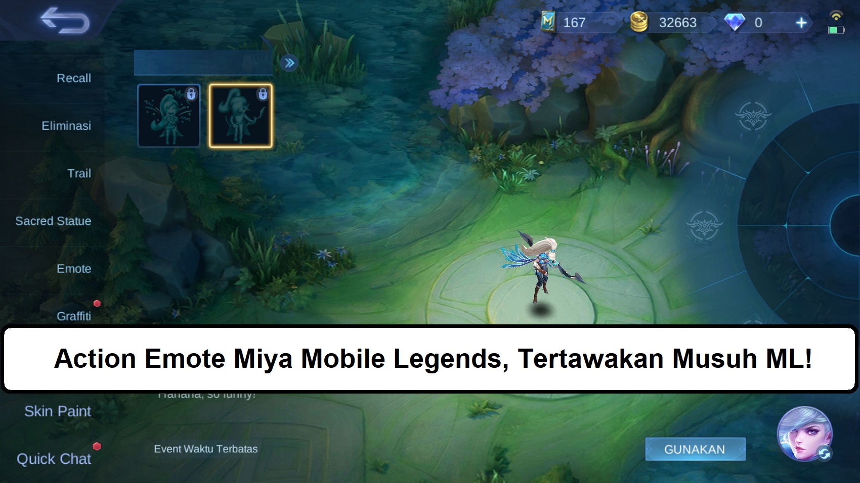 Action Emote Miya Mobile Legends, Tertawakan Musuh ML! – Esportsku