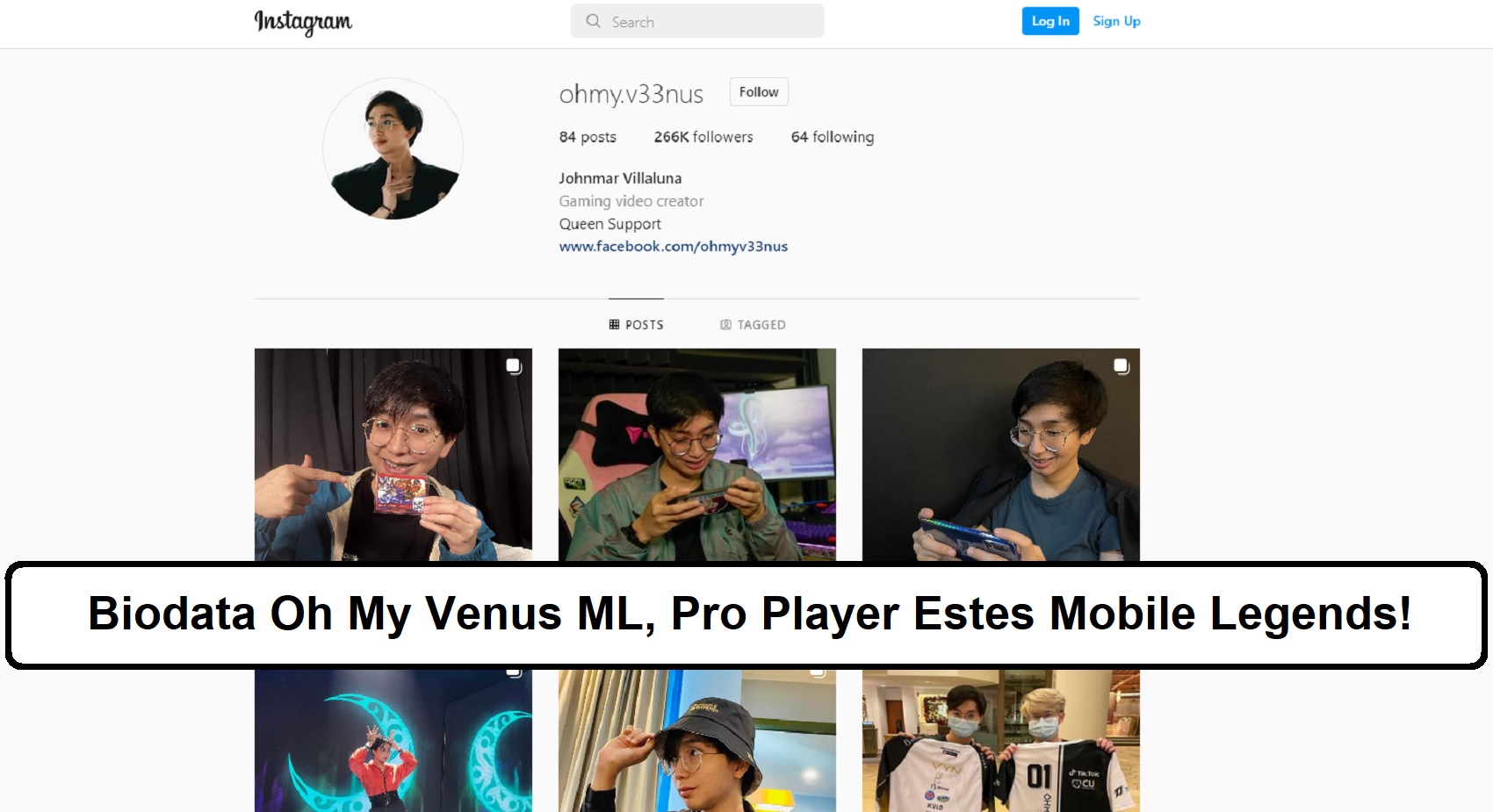 Biodata Oh My Venus ML, Pro Player Estes Mobile Legends! – Esportsku