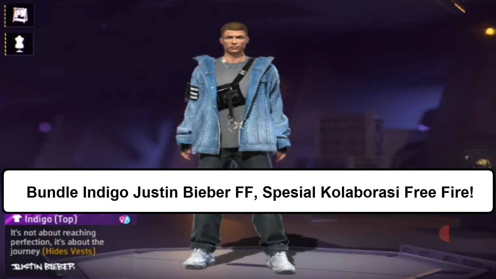 Bundle Indigo Justin Bieber FF, Spesial Kolaborasi Free Fire! – Esportsku