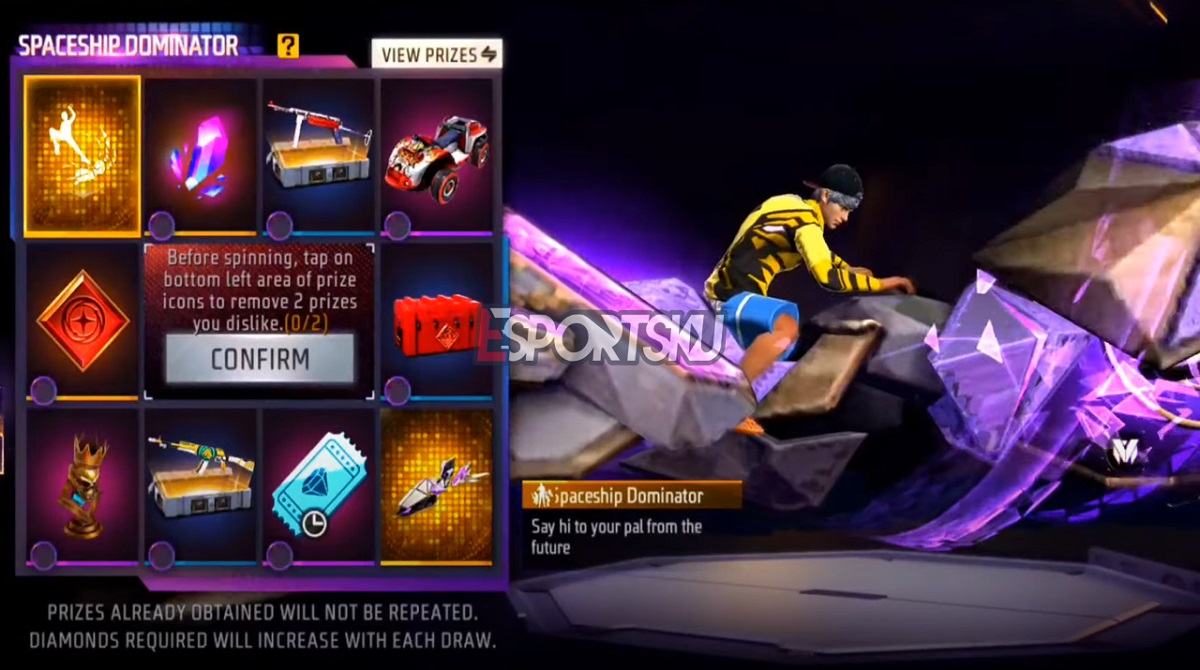 Cara Dapatkan Animasi Spaceship Dominator Free Fire (FF) – Esportsku