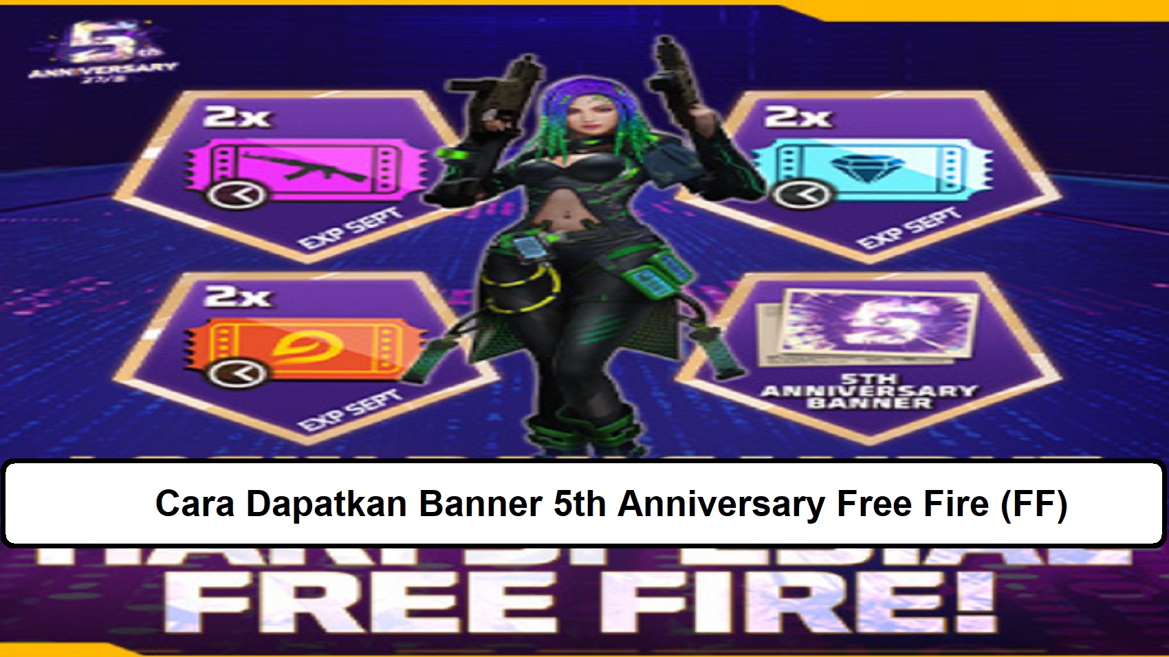 Cara Dapatkan Banner 5th Anniversary Free Fire (FF) – Esportsku
