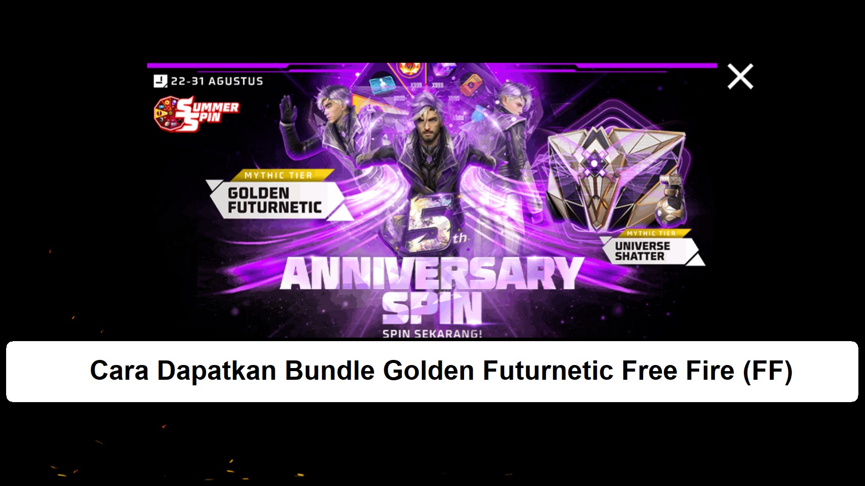 Cara Dapatkan Bundle Golden Futurnetic Free Fire (FF) – Esportsku