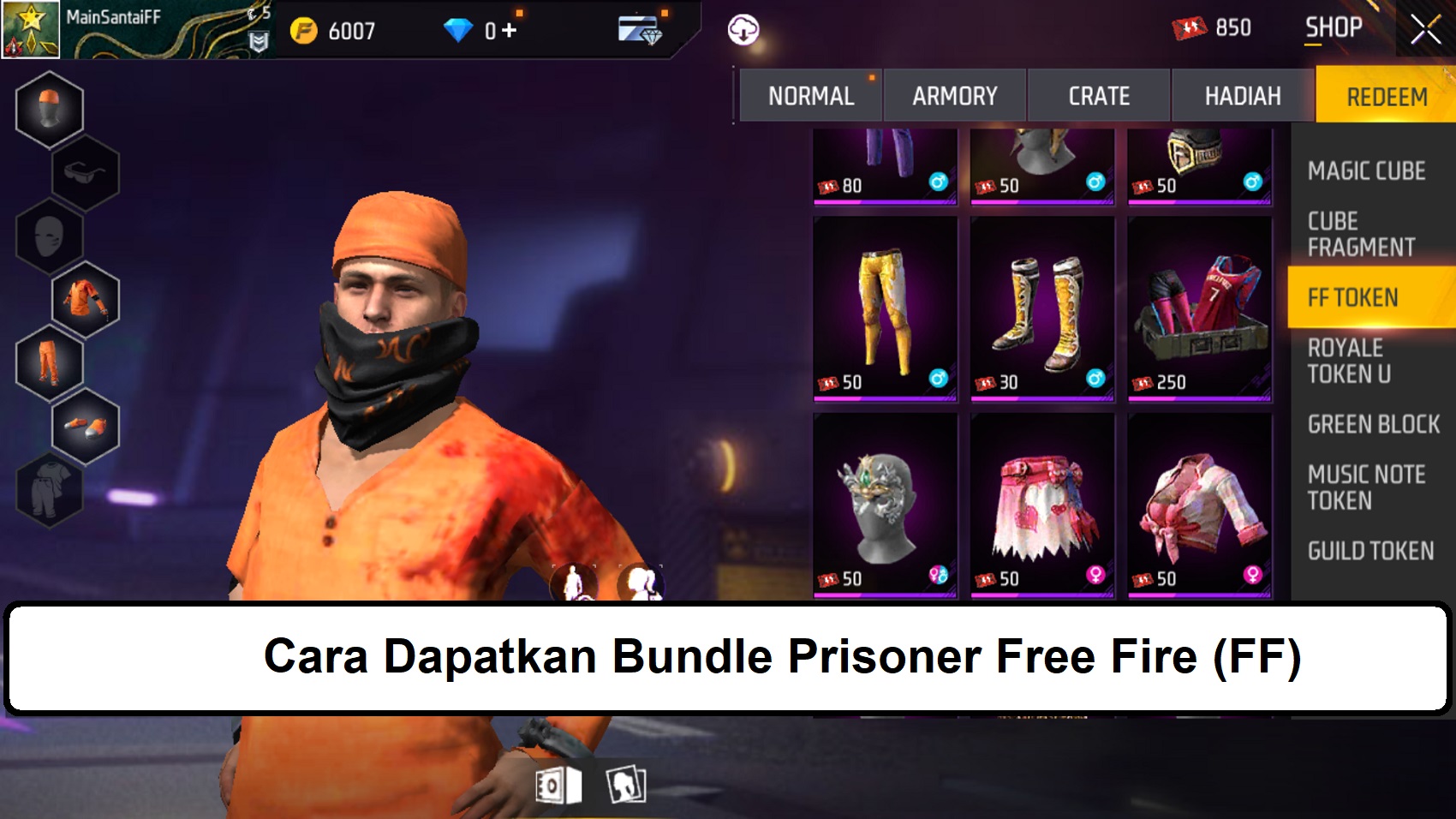 Cara Dapatkan Bundle Prisoner Free Fire (FF) – Esportsku