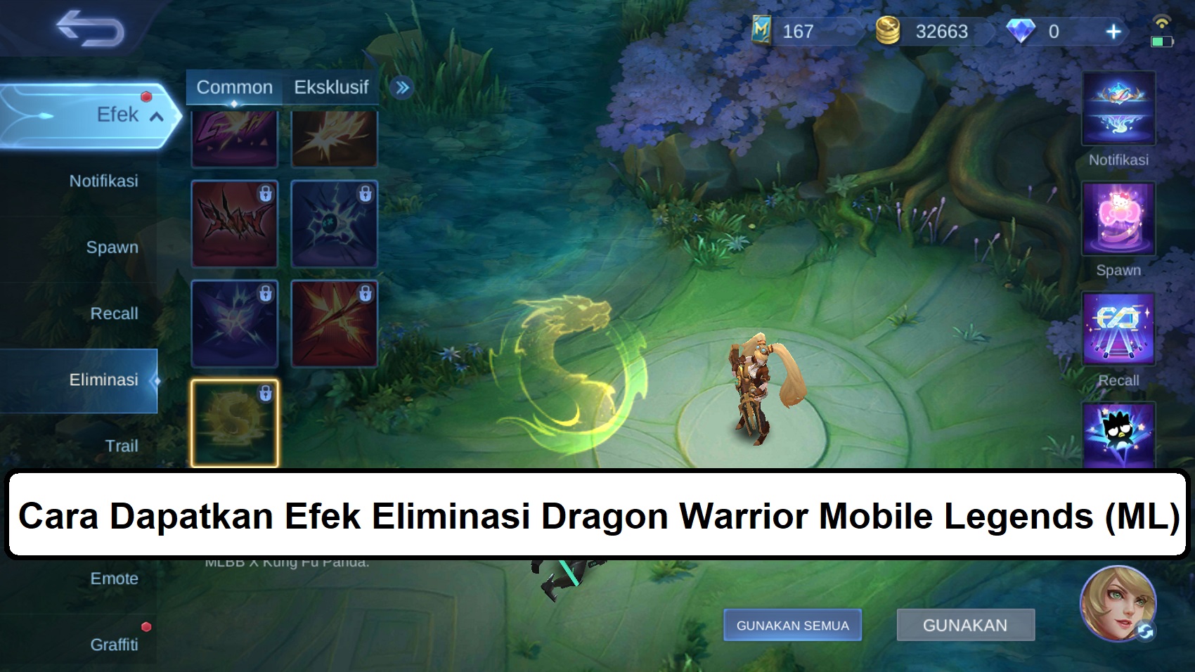 Cara Dapatkan Efek Eliminasi Dragon Warrior Mobile Legends (ML) – Esportsku