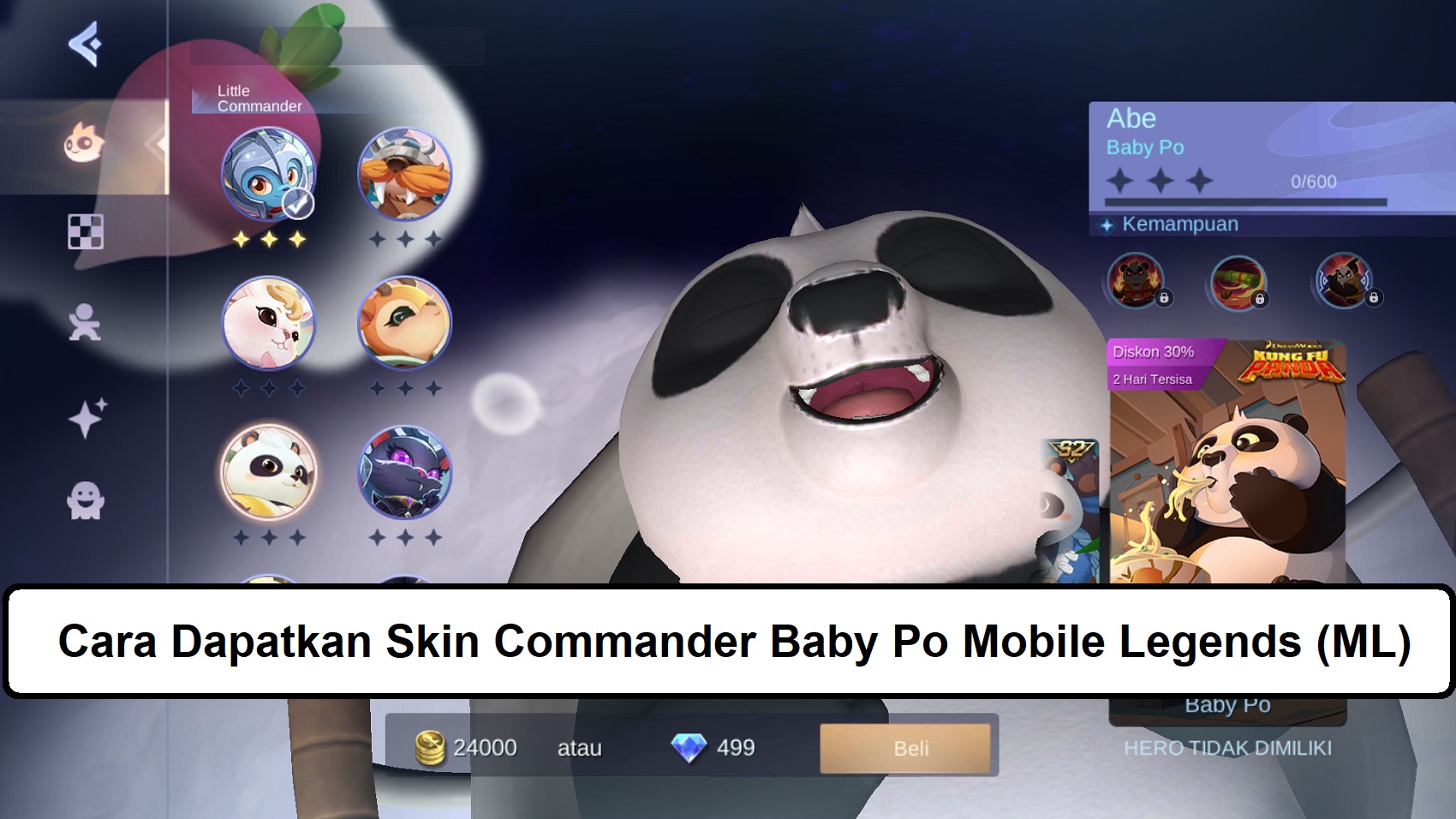 Cara Dapatkan Skin Commander Baby Po Mobile Legends (ML) – Esportsku