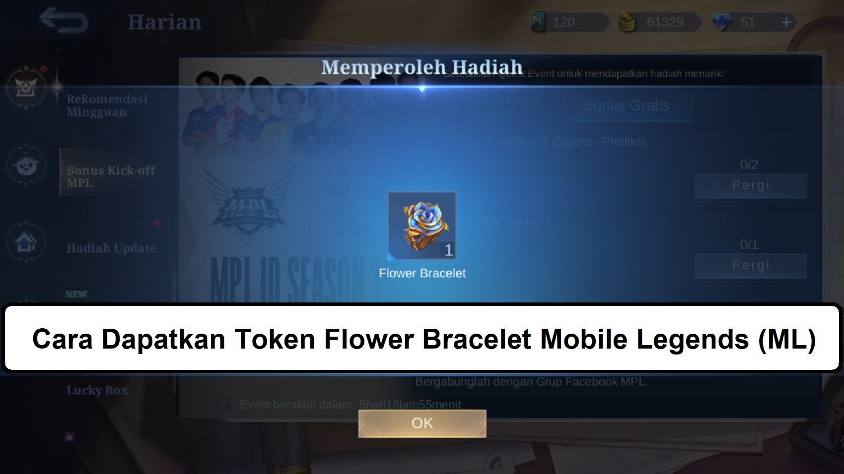 Cara Dapatkan Token Flower Bracelet Mobile Legends (ML) – Esportsku