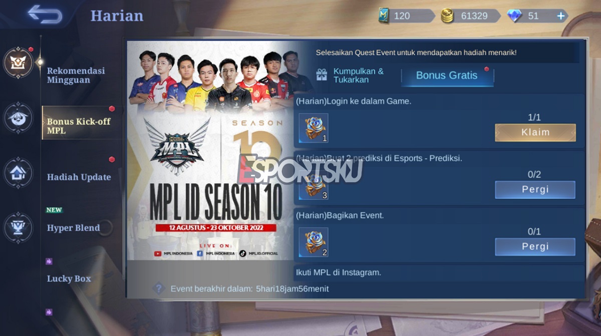 Cara Dapatkan Token Flower Bracelet Mobile Legends (ML) – Esportsku