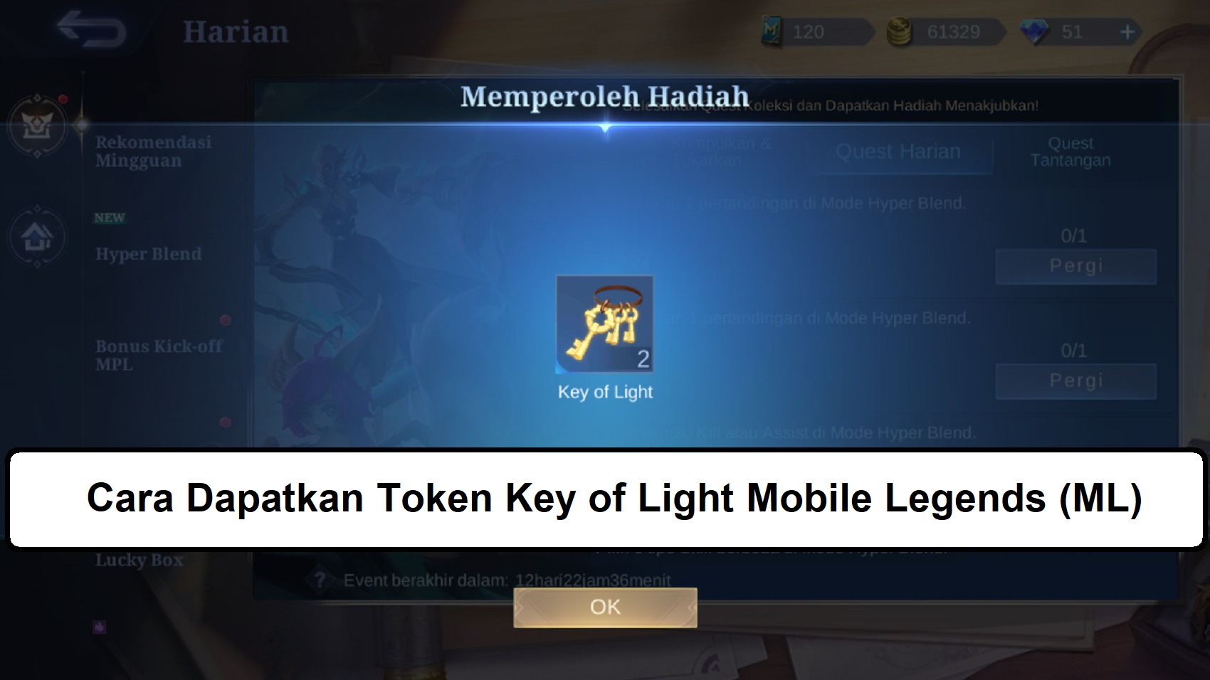 Cara Dapatkan Token Key of Light Mobile Legends (ML) – Esportsku