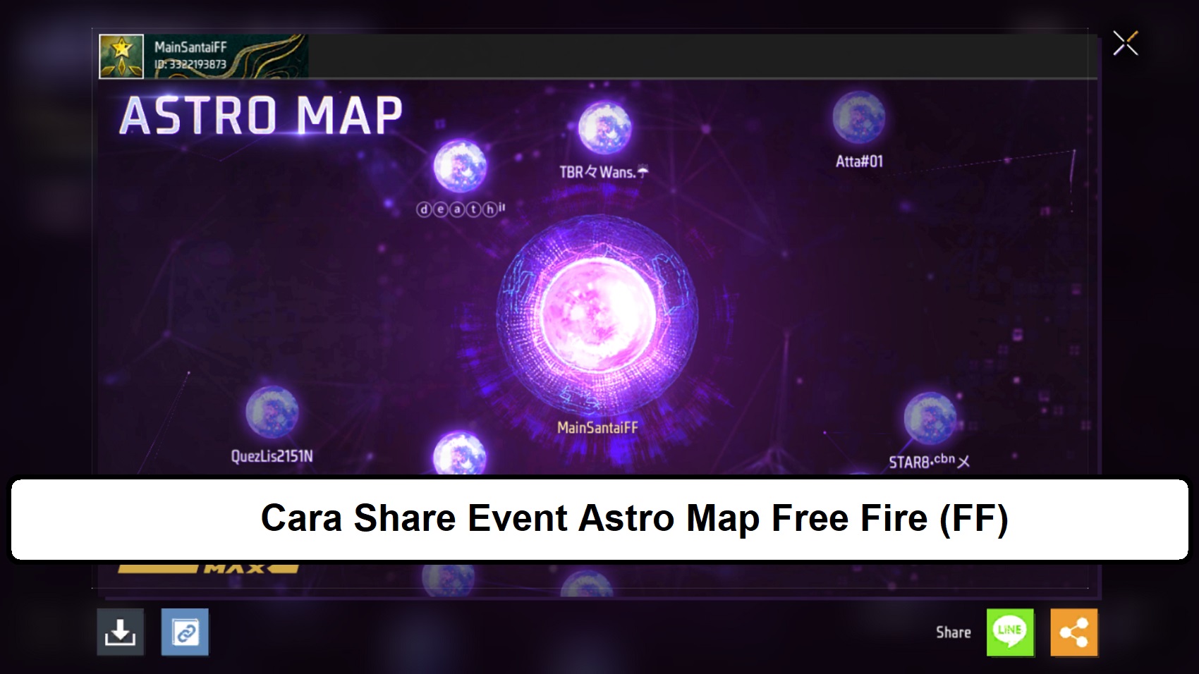 Cara Share Event Astro Map Free Fire (FF) – Esportsku