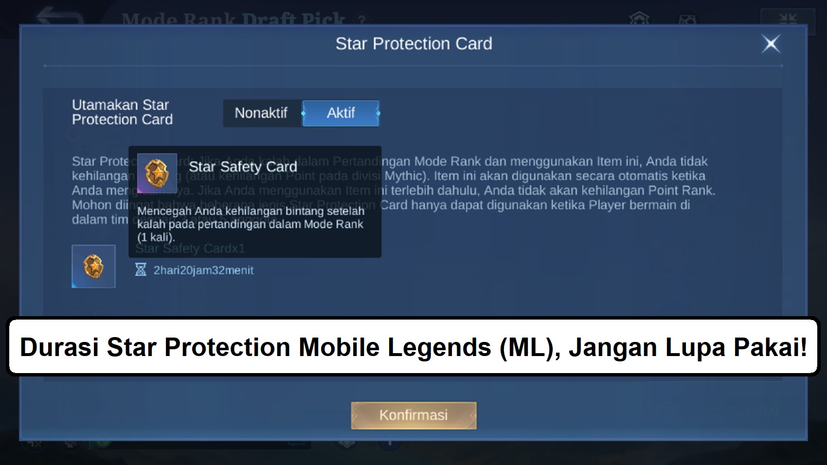 Durasi Star Protection Mobile Legends (ML), Jangan Lupa Pakai! – Esportsku