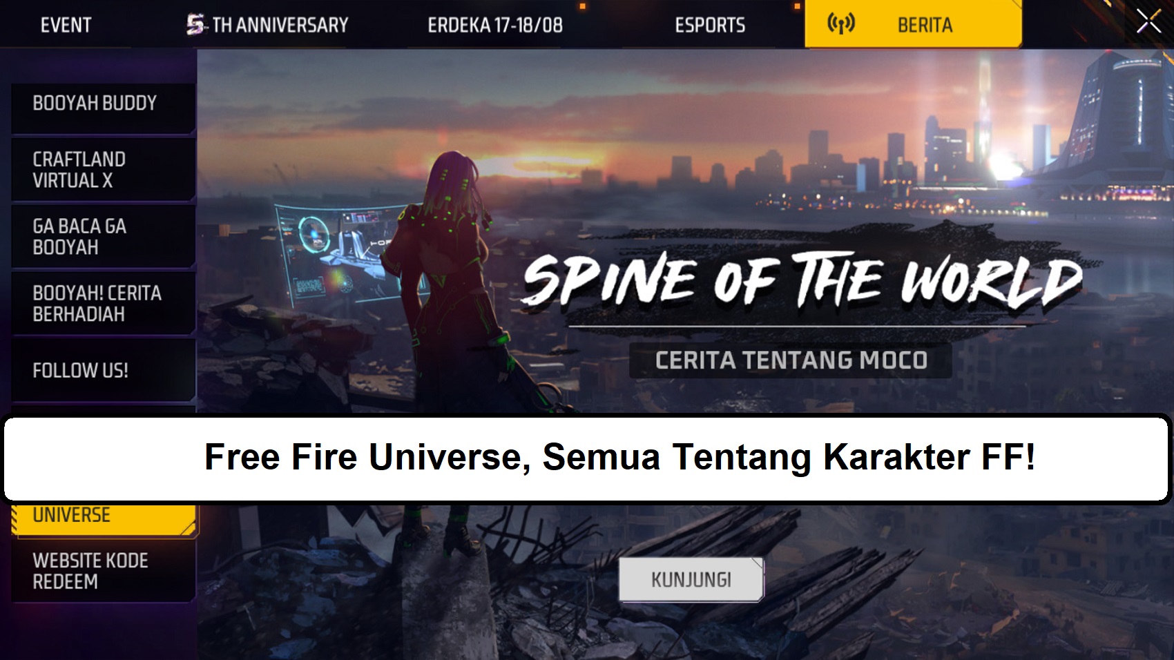 Free Fire Universe, Semua Tentang Karakter FF! – Esportsku