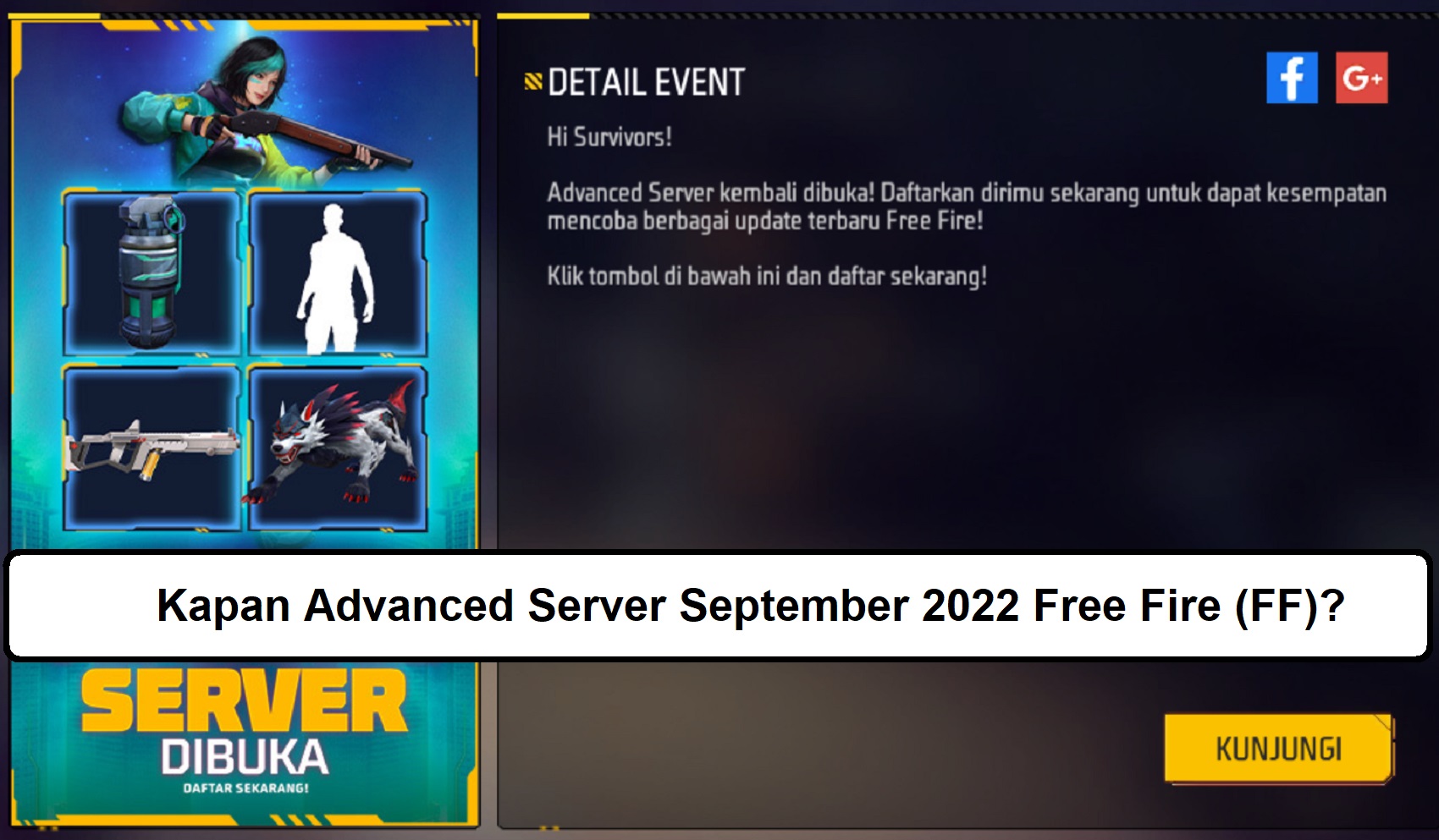 Kapan Advanced Server September 2022 Free Fire (FF)? – Esportsku