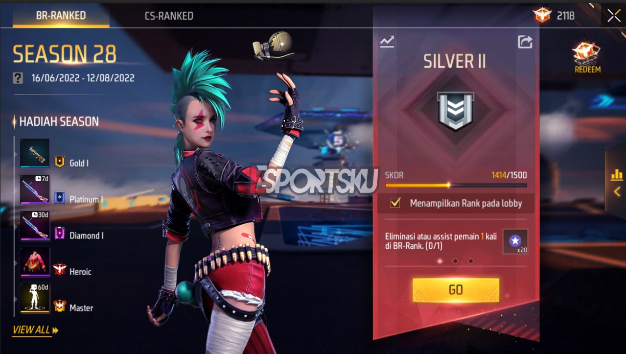 Kapan Reset Rank Battle Royale Season 28 Free Fire (FF)? – Esportsku