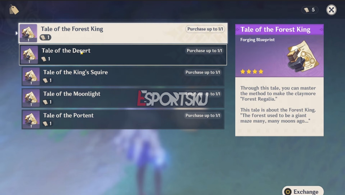 Cara Dapatkan Blueprint Weapon Craft Sumeru Genshin Impact – Esportsku