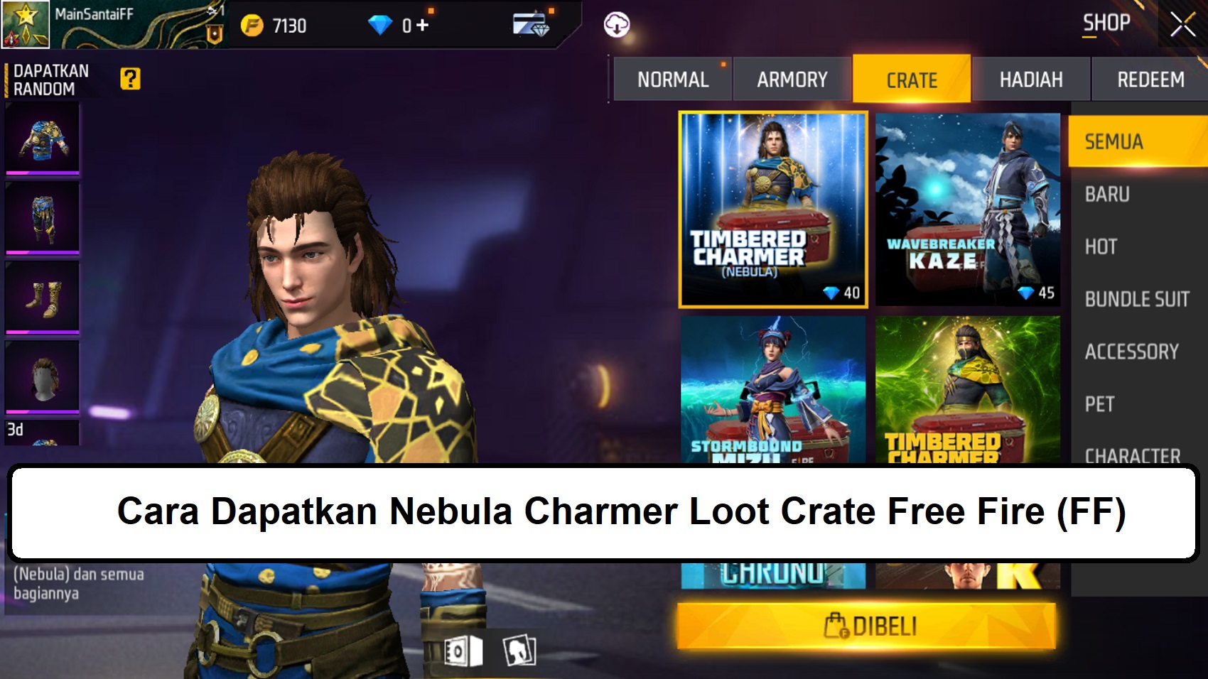 Cara Dapatkan Nebula Charmer Loot Crate Free Fire (FF) – Esportsku