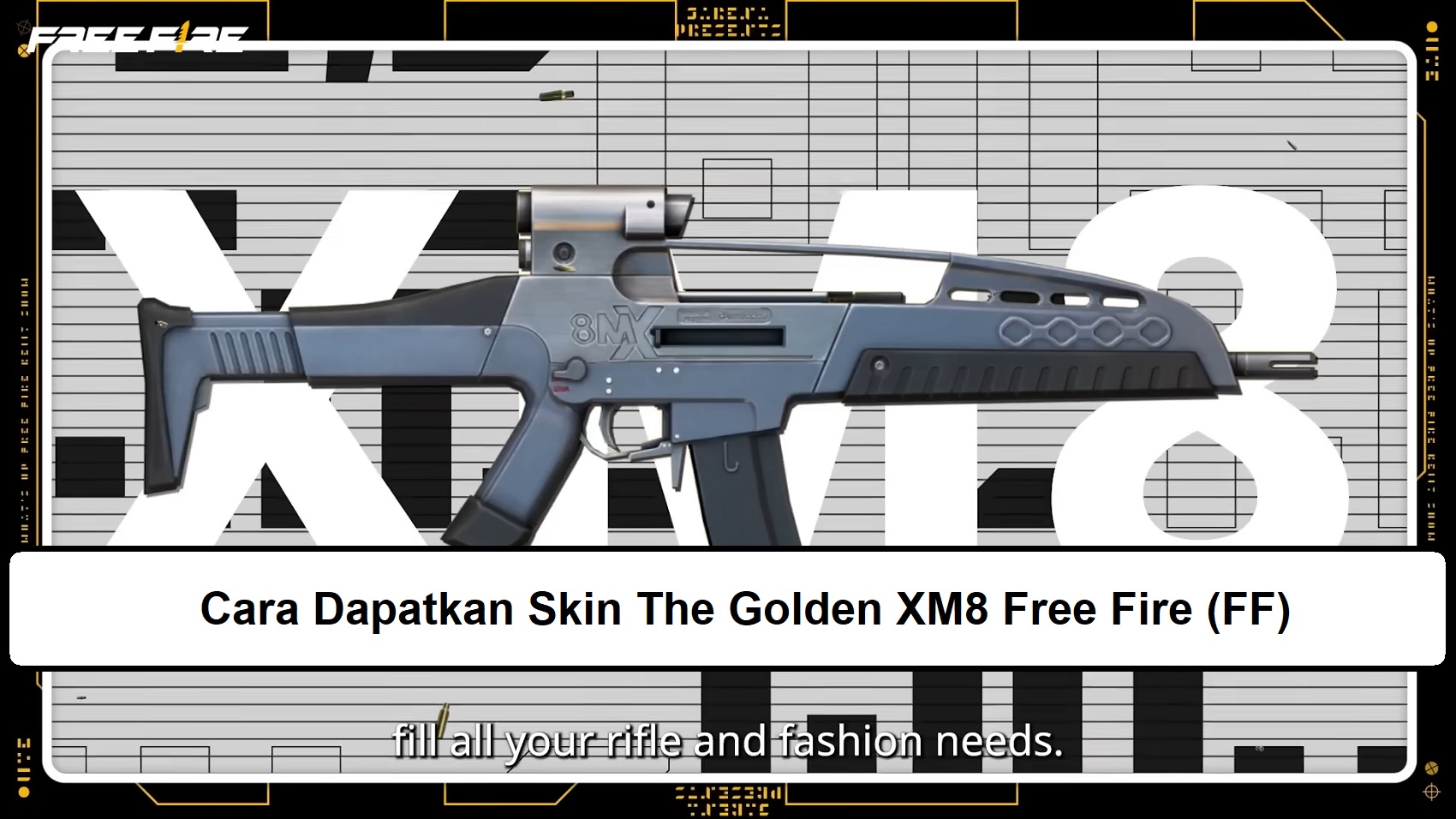 Cara Dapatkan Skin The Golden XM8 Free Fire (FF) – Esportsku