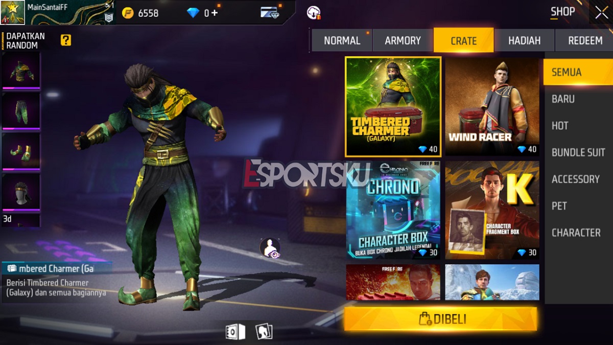 Harga Bundle Timbered Charmer Epic Free Fire (FF) – Esportsku