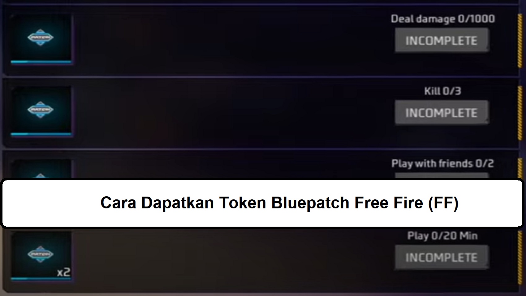 Cara Dapatkan Token Bluepatch Free Fire (FF) – Esportsku