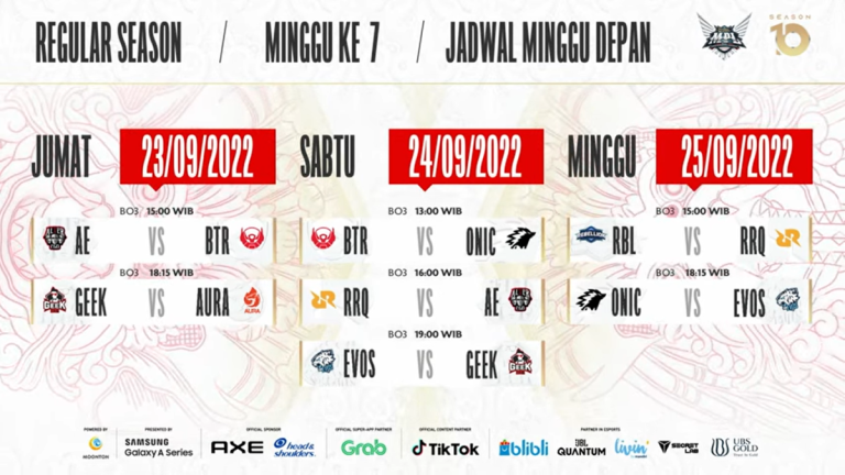 Pertandingan Week 7 MPL Season 10 Mobile Legends (ML) – Esportsku