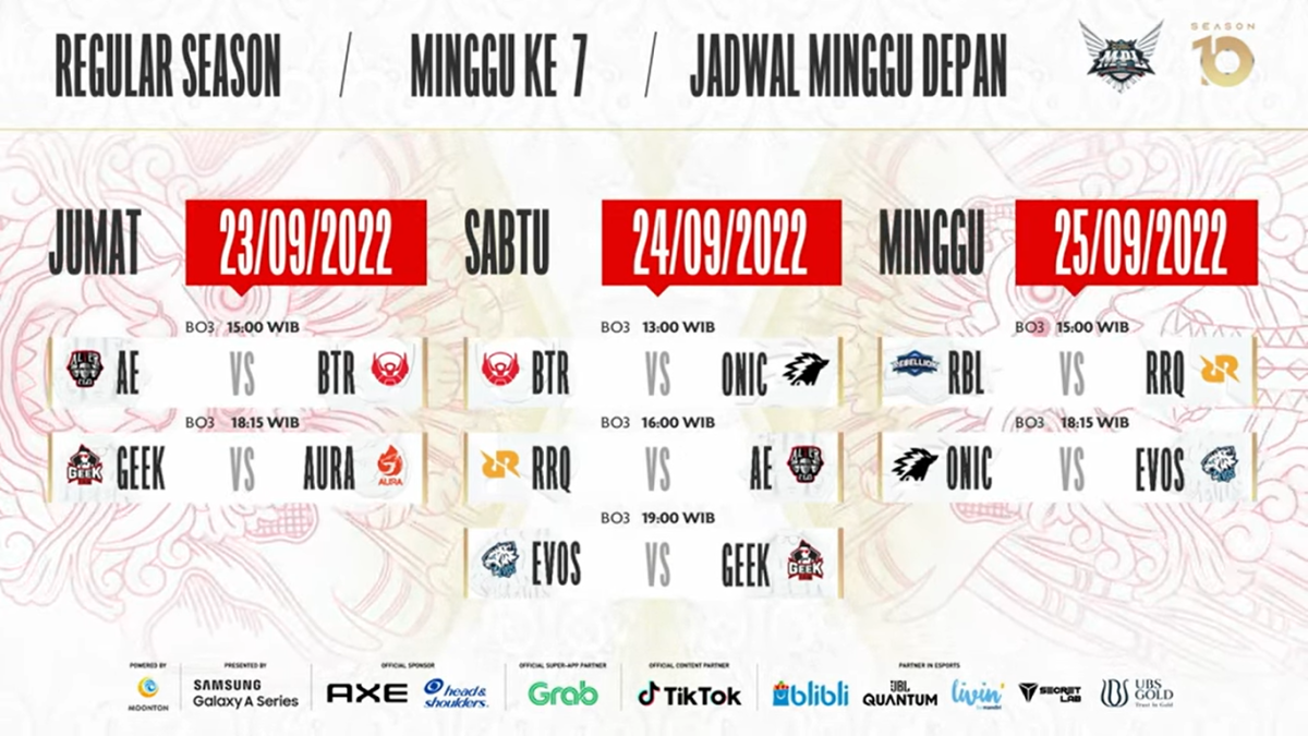 Pertandingan Week 7 MPL Season 10 Mobile Legends (ML) – Esportsku