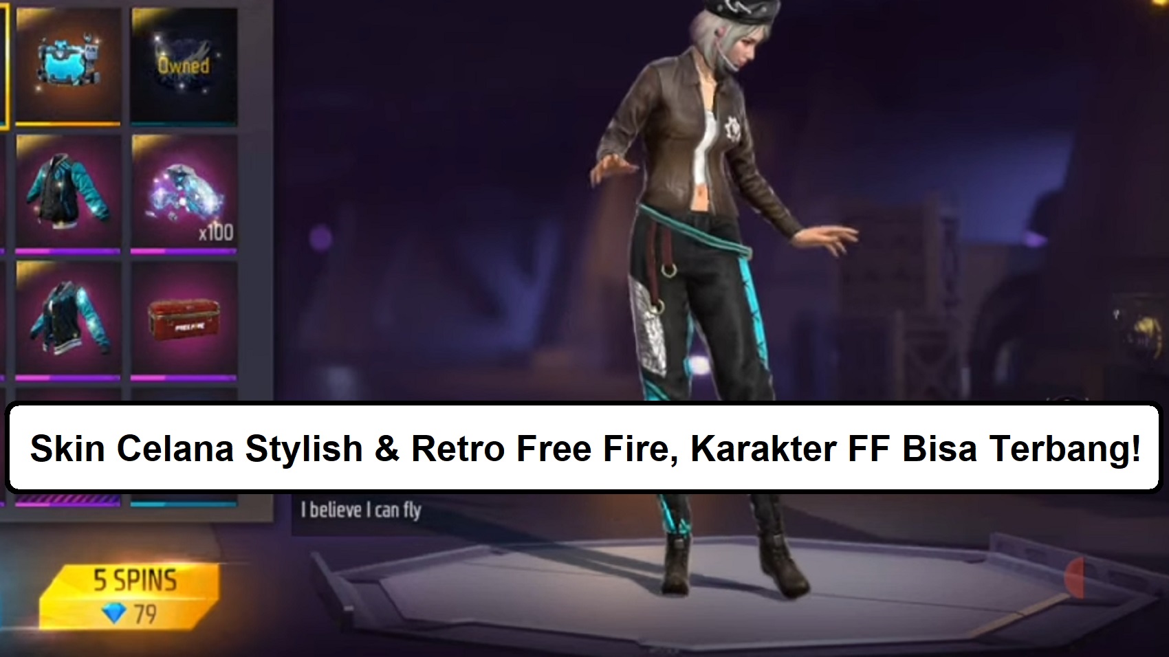 Skin Celana Stylish & Retro Free Fire, Karakter FF Bisa Terbang ...