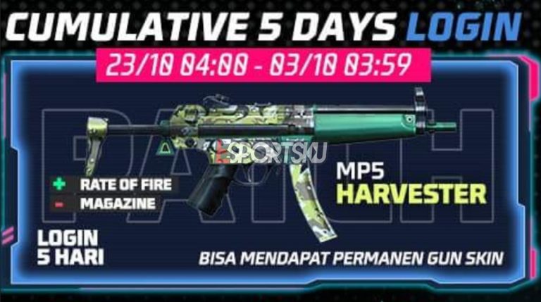 Skin MP5 Harvester Free Fire, Ini Cara Dapatnya di FF! – Esportsku