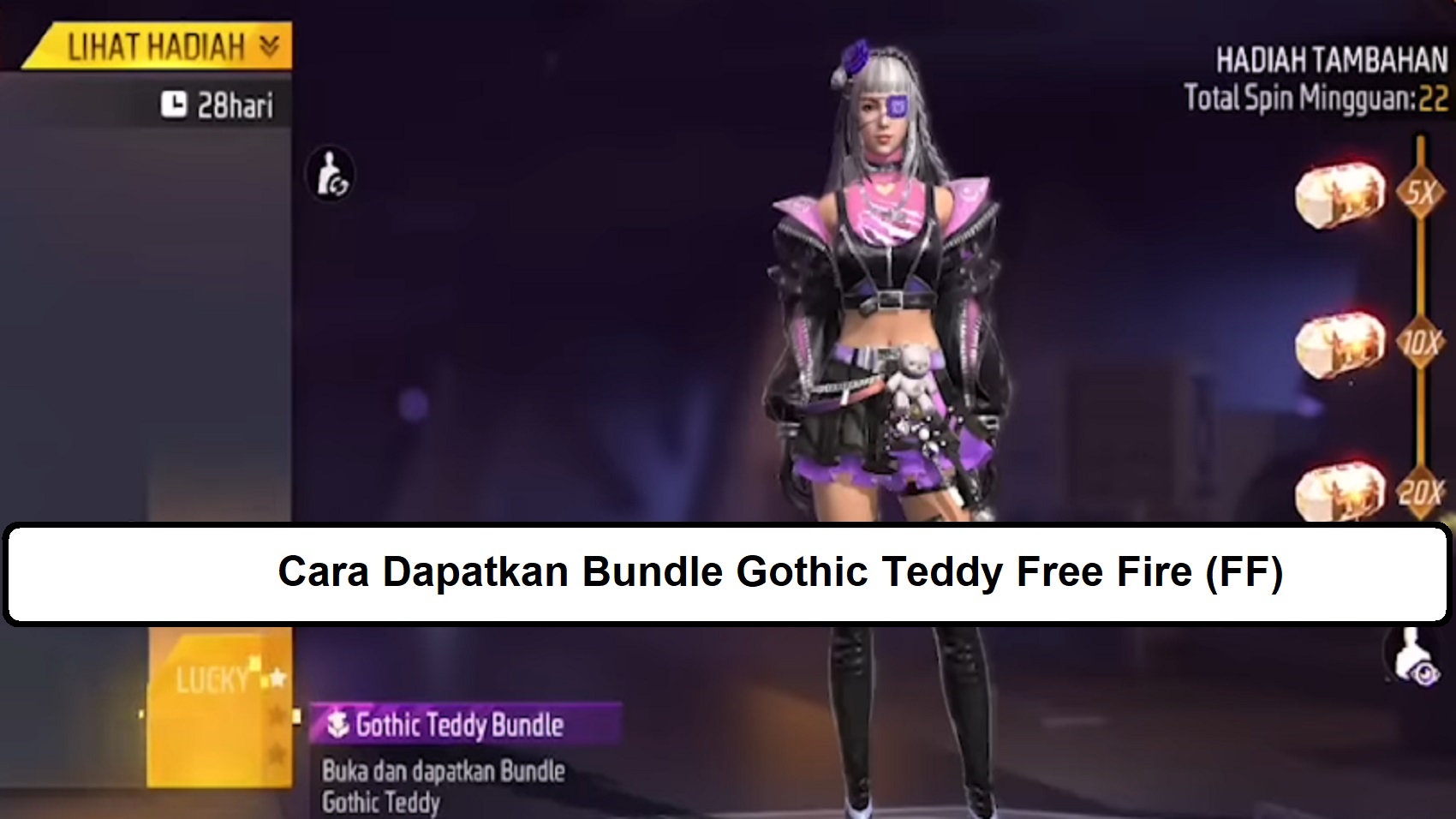 Cara Dapatkan Bundle Gothic Teddy Free Fire (FF) – Esportsku