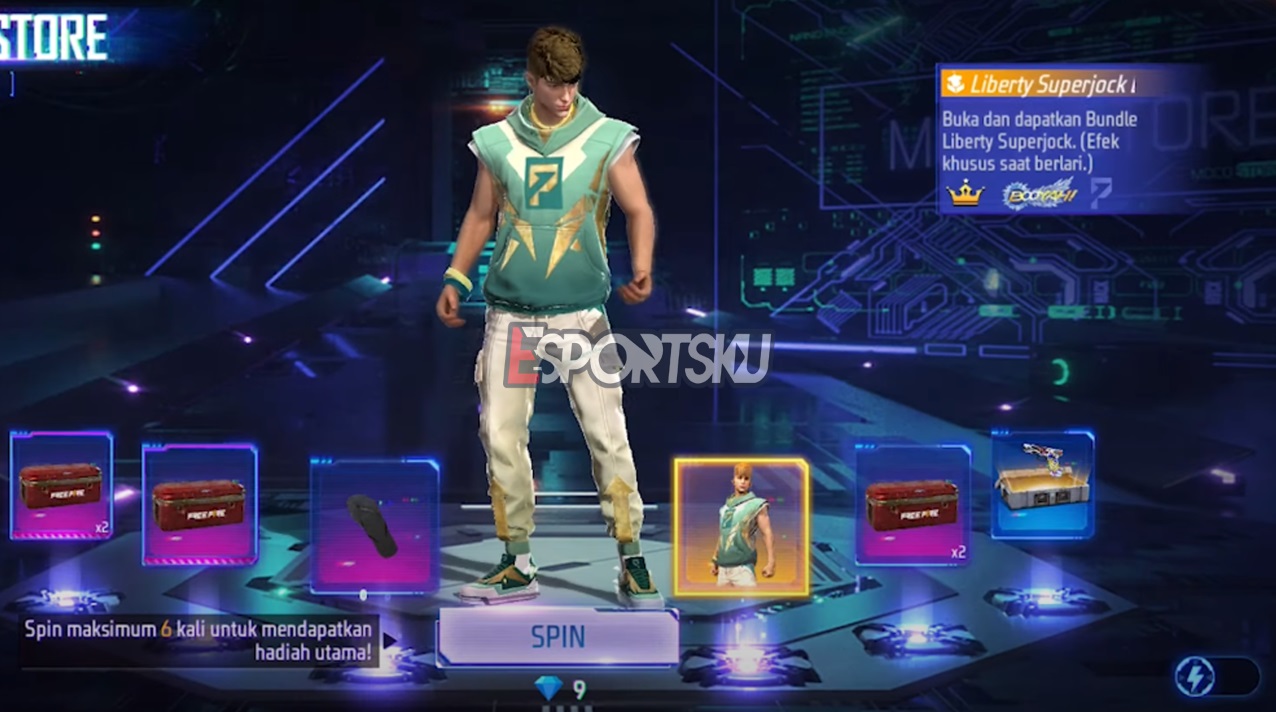 Harga Bundle Liberty Superjock Mythic Free Fire (FF) – Esportsku