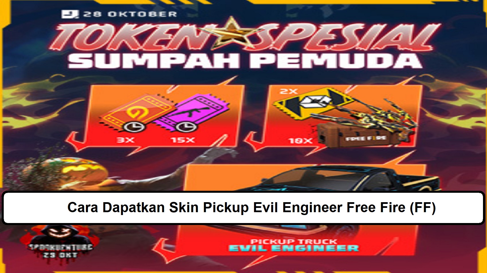 Cara Dapatkan Skin Pickup Evil Engineer Free Fire (FF) – Esportsku