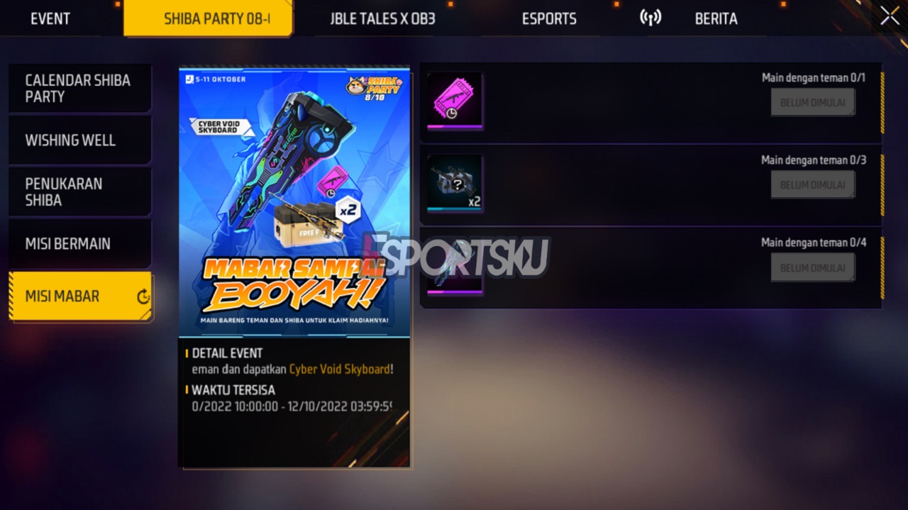 Cara Dapatkan Skyboard Cyber Void Free Fire (FF) – Esportsku