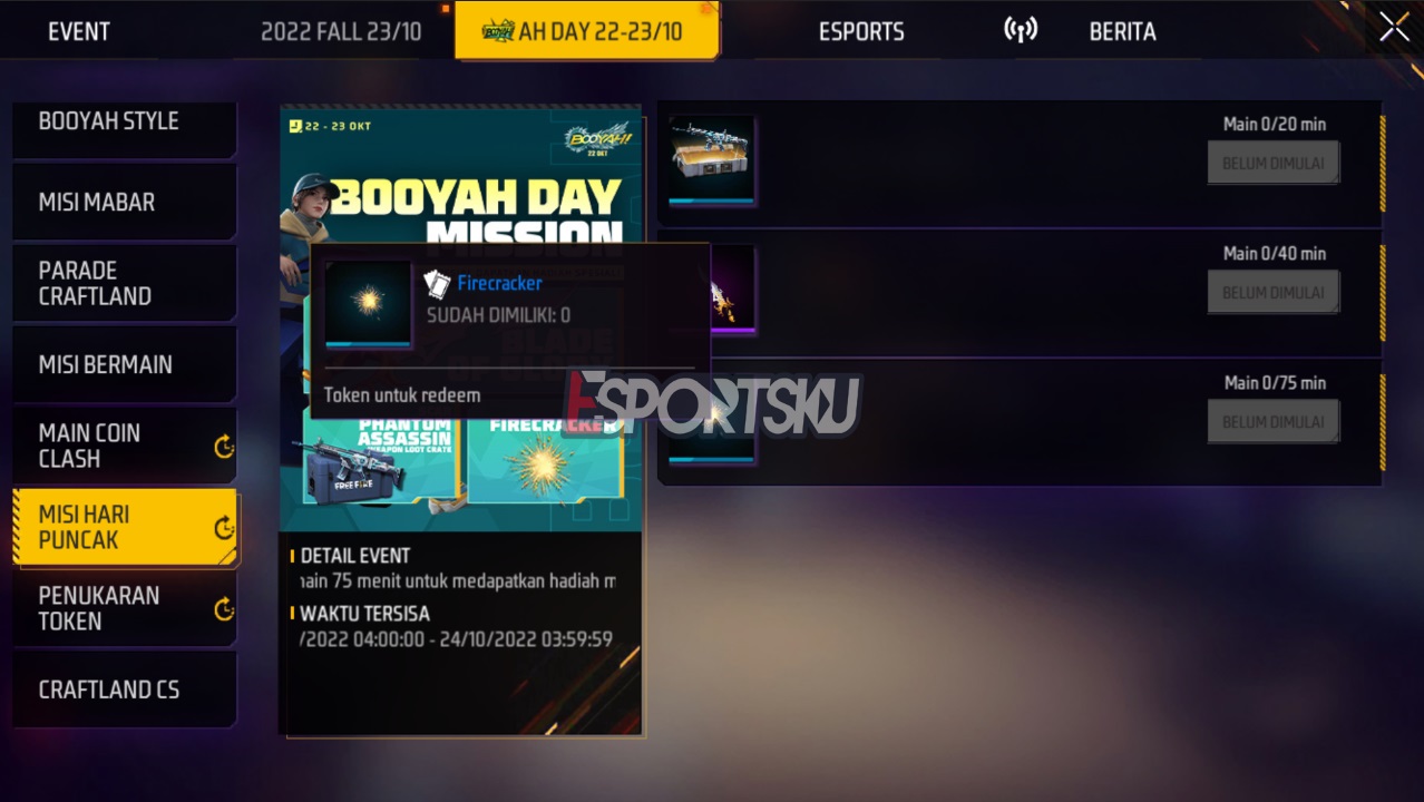 Cara Dapatkan Token Firecracker Free Fire (FF) – Esportsku