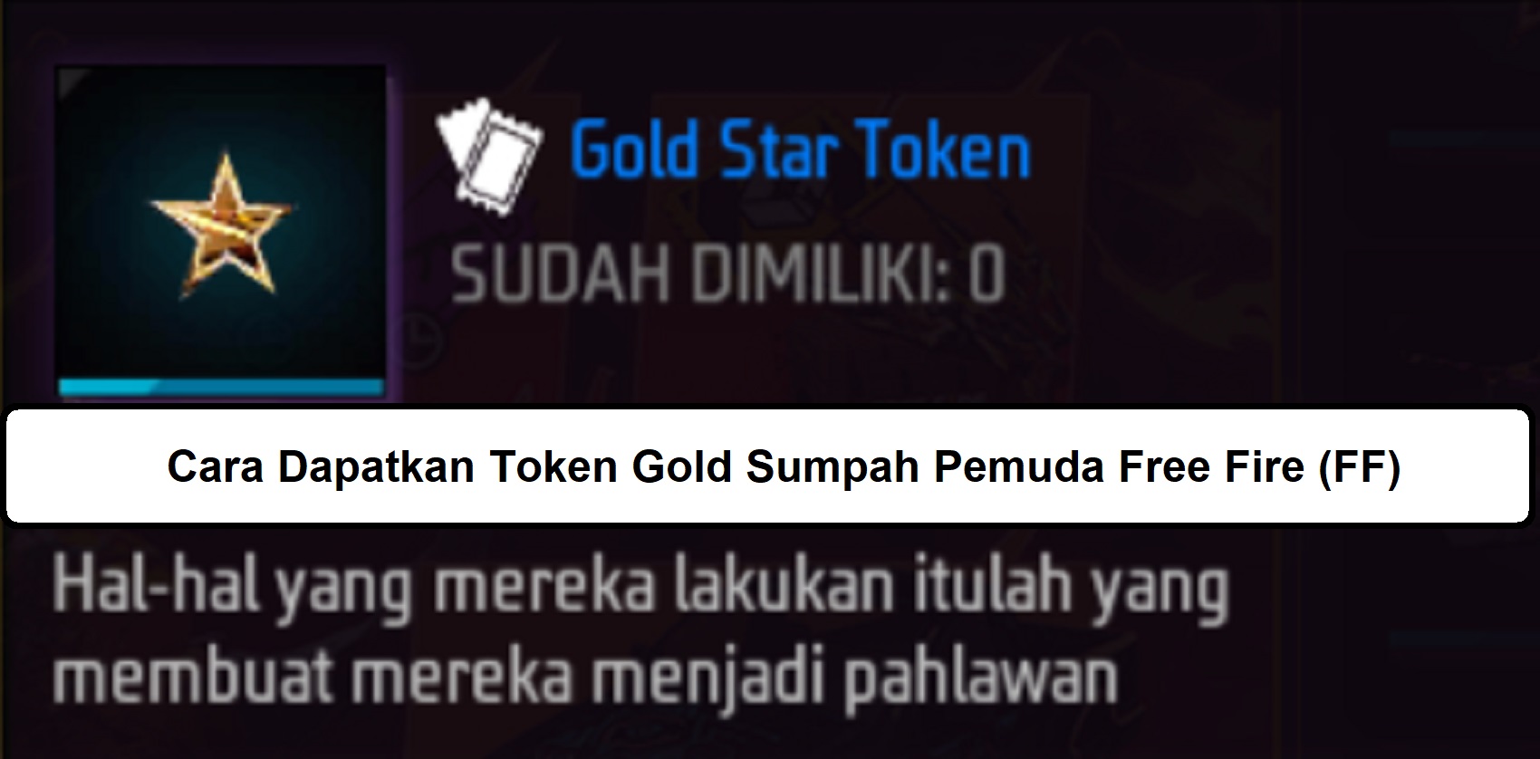 Cara Dapatkan Token Gold Sumpah Pemuda Free Fire (FF) – Esportsku