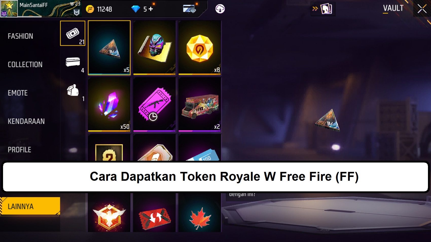 Cara Dapatkan Token Royale W Free Fire (FF) – Esportsku