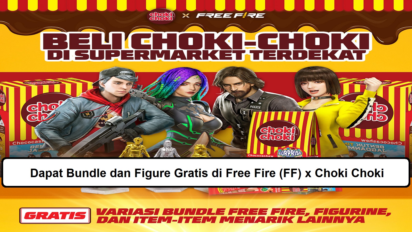 Bisa Dapat Bundle dan Figure Gratis di Free Fire (FF) x Choki Choki ...