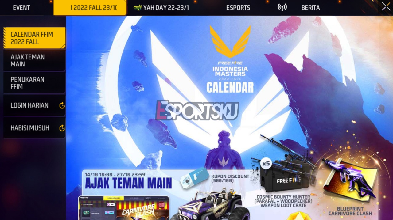 Jadwal Event FFIM 2022 Fall Free Fire (FF) – Esportsku